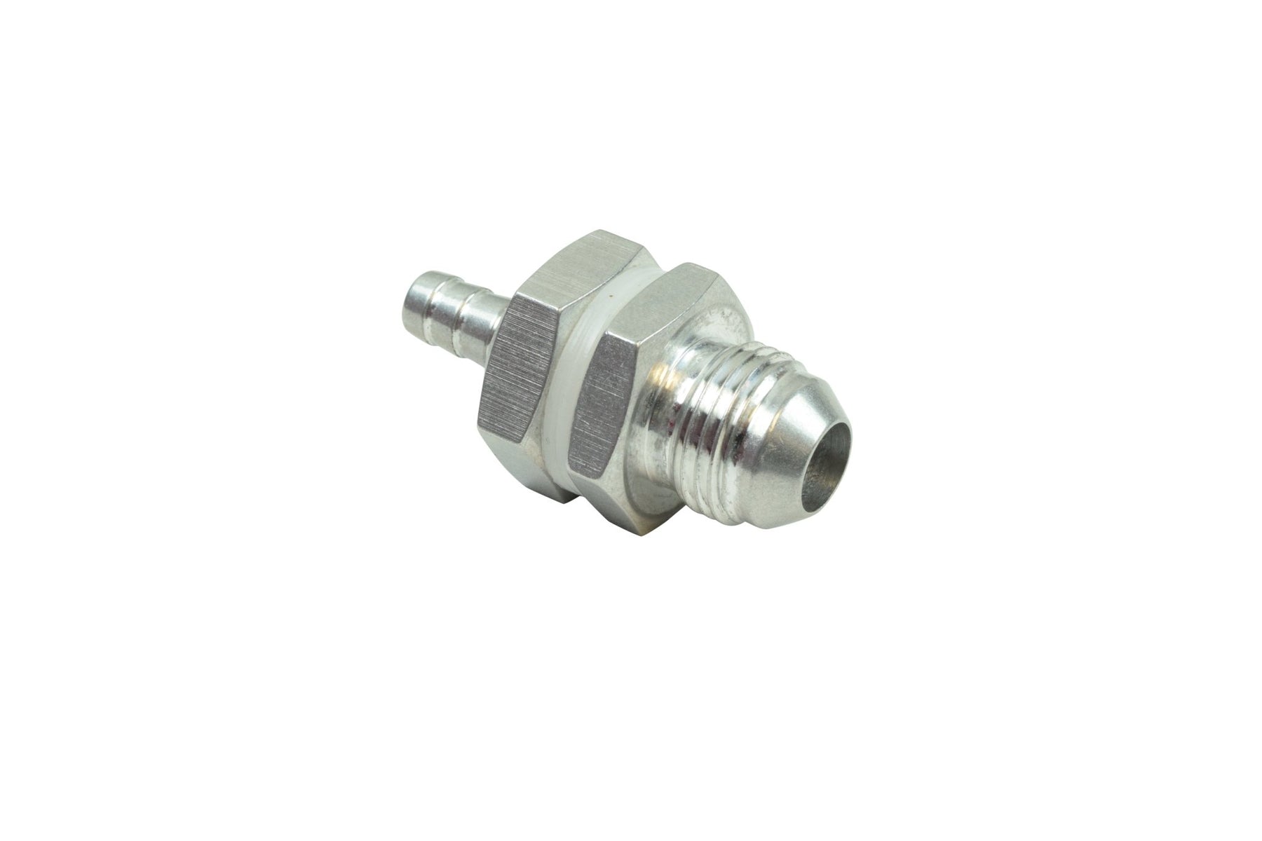 -8AN Straight to 5/16" Hose Barb Double Fuel Pump Tank Fitting Bulkhead ...