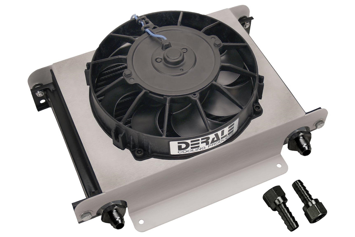 Derale Hyper-Cool Remote 6AN Transmission Cooler With Fan – ICT Billet