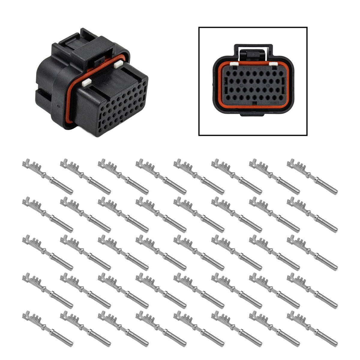 Amp Superseal 34 Pin ECU connector component kit 3 Keyway J1A – ICT Billet
