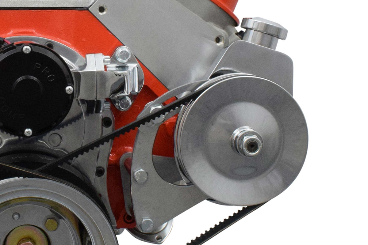 BBC Power Steering Pump Bracket - Electric Water Pump Billet Big Block ...