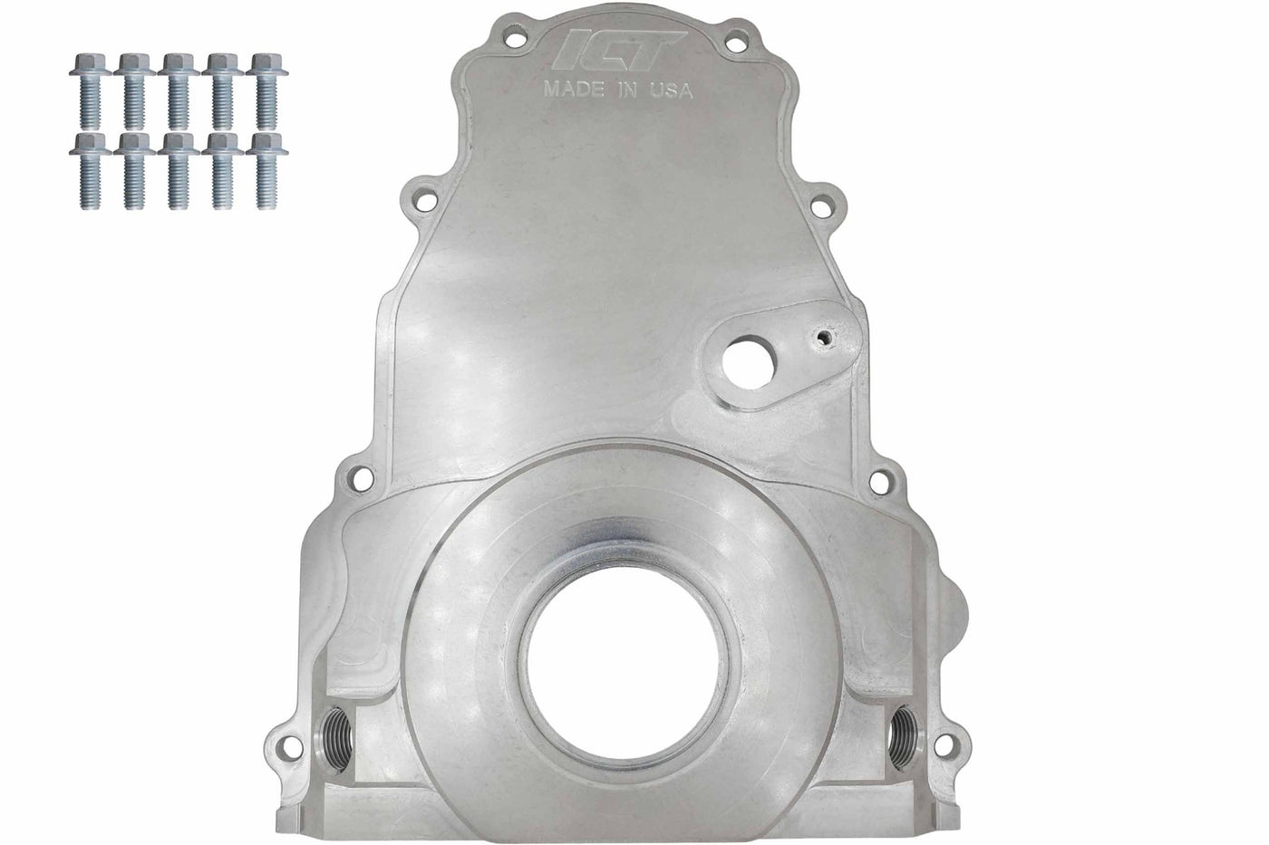 Billet LS Gen 4 Turbo Oil Drain Timing Chain Cover | ICT Billet