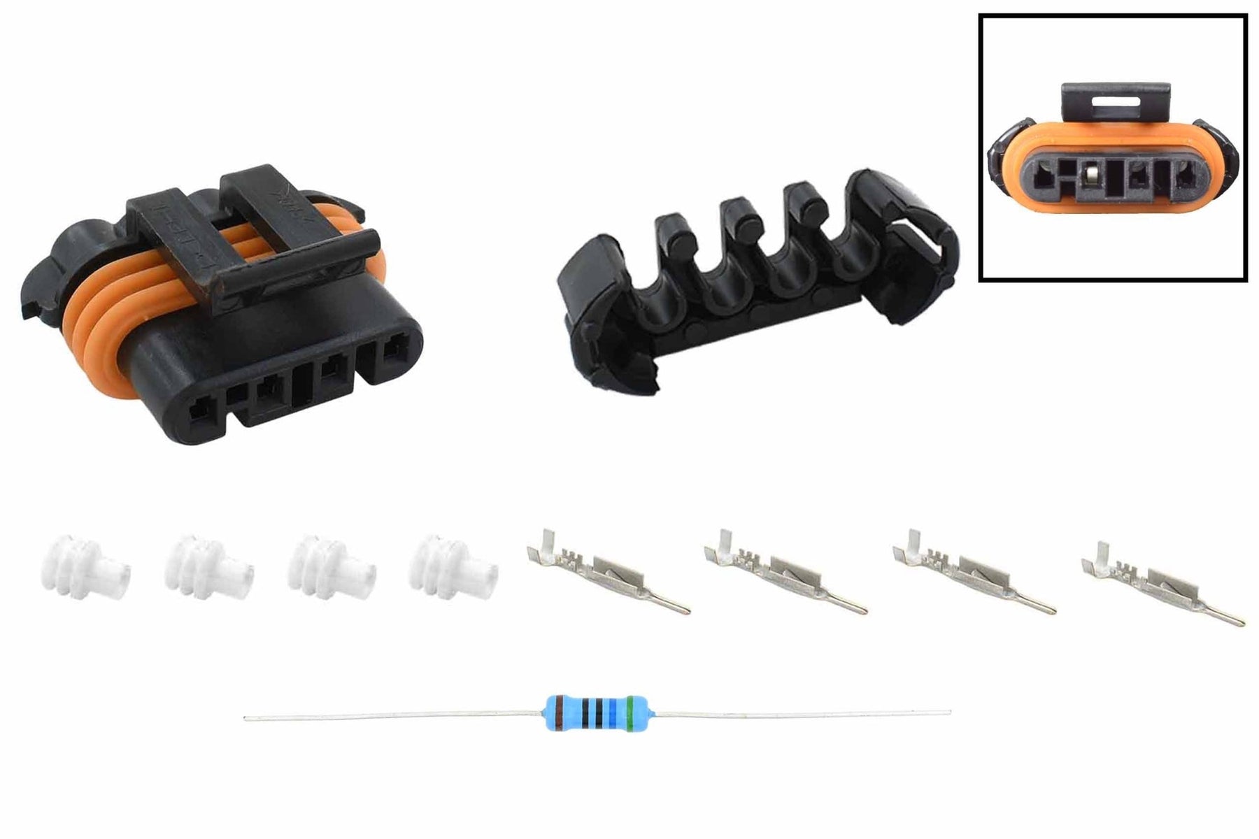 LS 4-Flat Alternator Wire Connector Plug Component Kit – ICT Billet