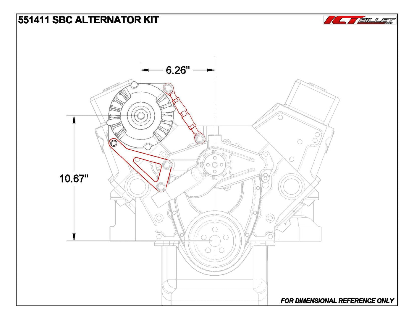 SBC Alternator Brackets | SBC Brackets | Small Block Chevy (SBC) - ICT ...